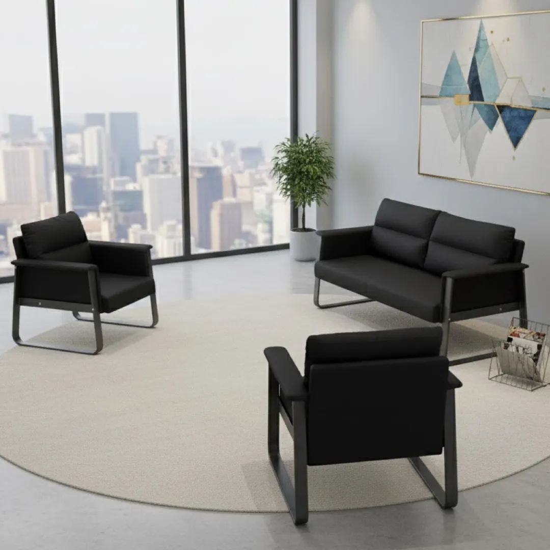 SET DE SOFAS FRANCIA NEGRO
